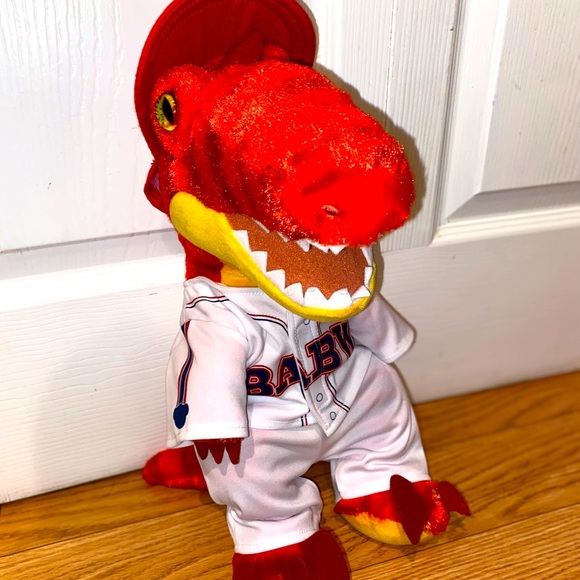 Build-A-Bear | Toys | Bab Red Raptor Plush With Outfit And Cap | Poshmark
